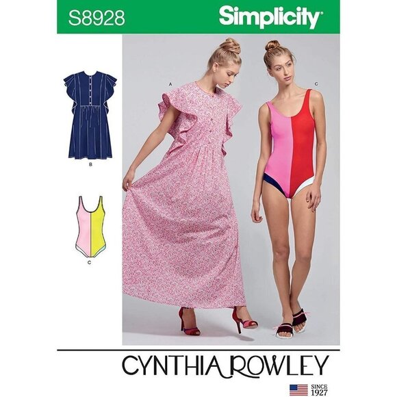Simplicity | Office | Simplicity Sewing Pattern 8928 192 Misses Swimsuit Caftans Cynthia Rowley ...